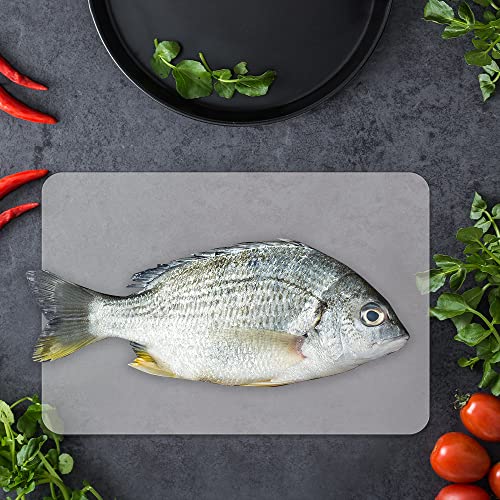 YEXPRESS 15 Pack Plastic Cutting Board Mats, Frosted Clear Flexible Kitchen Cutting Board, Plastic Placemats Table Mats, 17 x 11 Inches