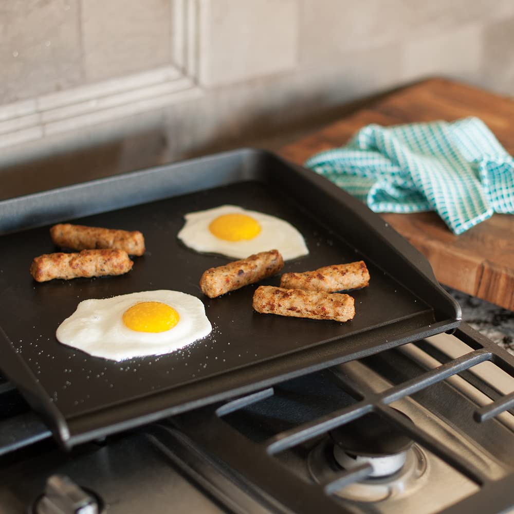 Nordic Ware Stovetop Backsplash Griddle, Black, Nonstick