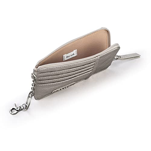 The Sak Iris Slotted Card Wallet in Leather, Pyrite