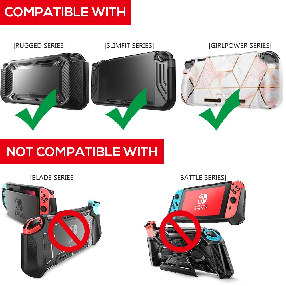 Mumba Carrying Case for Nintendo Switch OLED Model 2021/Switch 2017, Deluxe Protective Travel Carry Case Pouch for Nintendo Switch Console & Accessories [Dual Protection] [Large Capacity] (Blue)
