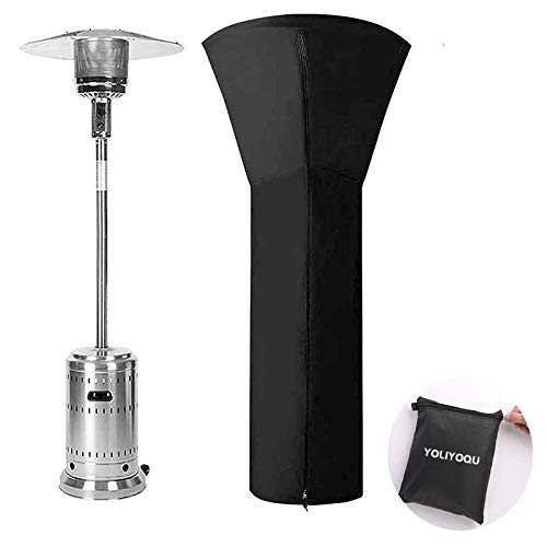 YOLIYOQU Standup Patio Heater Cover, 420D Heavy Duty Heater Cover with Zipper, Waterproof/Dustproof/Wind-Resistant/Sunlight-Resistant, for Outdoor/Patio (89'' H x 33" D x 19" B)