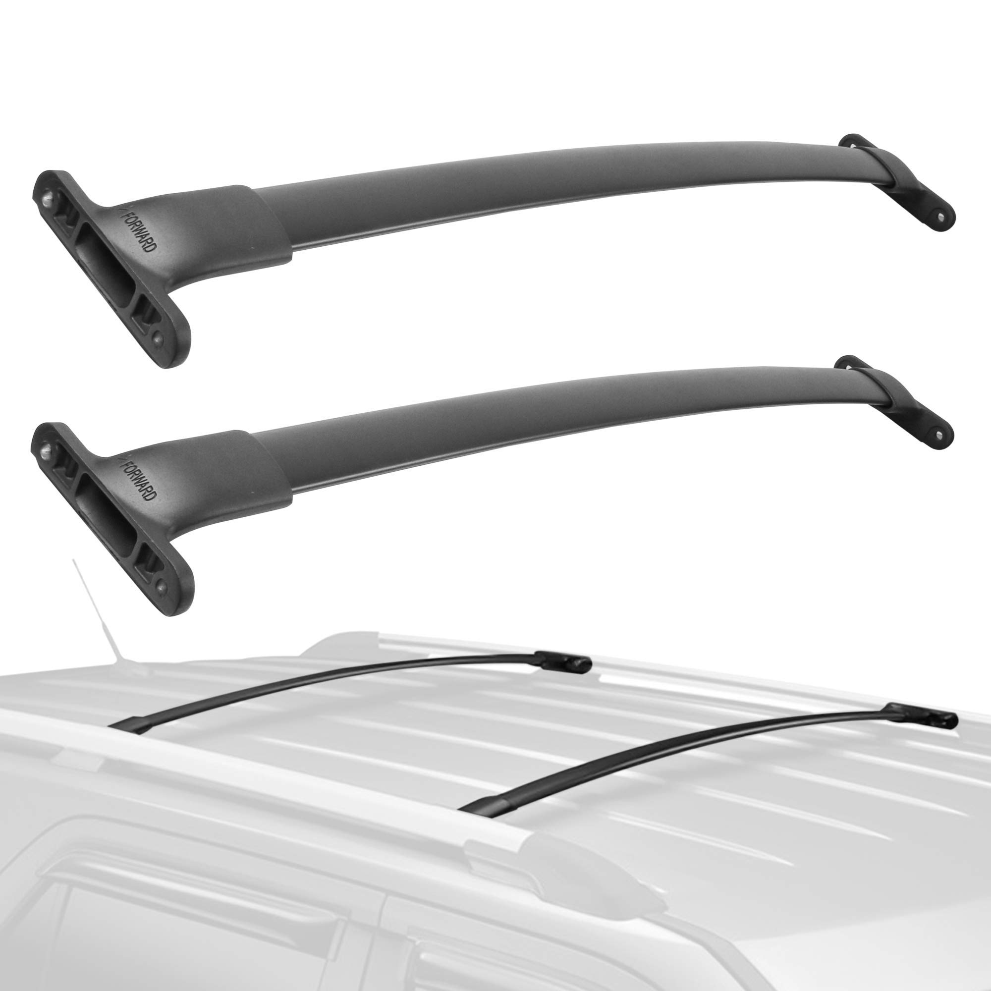 MOSTPLUS Roof Rack Cross Bar Rail Compatible for 2016 2017 2018 2019 Ford Explorer Cargo Racks Rooftop Luggage Canoe Kayak Carrier Rack