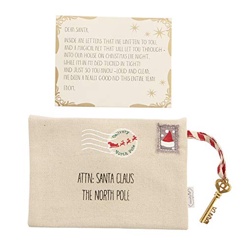Mud Pie Santa Letter Envelope Pouches (Santa Hat), 4" x 6"