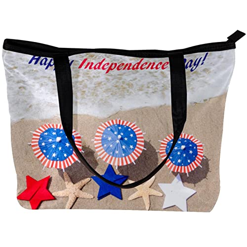 Women's Large Size Canvas Shoulder Bag Hobo Crossbody Handbag Casual Tote, Independence Day 4th of July