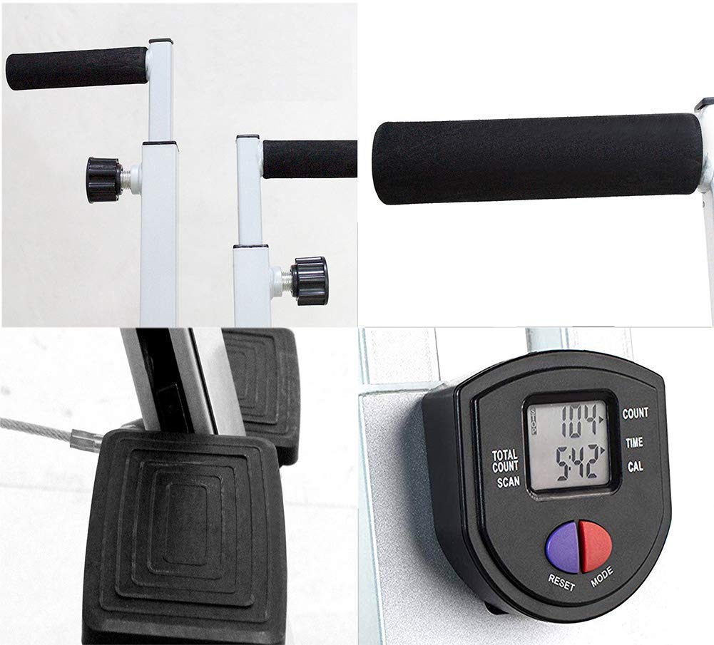 Vertical Mountaineer, Foldable Stepper, Climber Machine, Home Fitness Equipment, LCD Counter, 5 Gears Adjustment, Load-Bearing 150KG