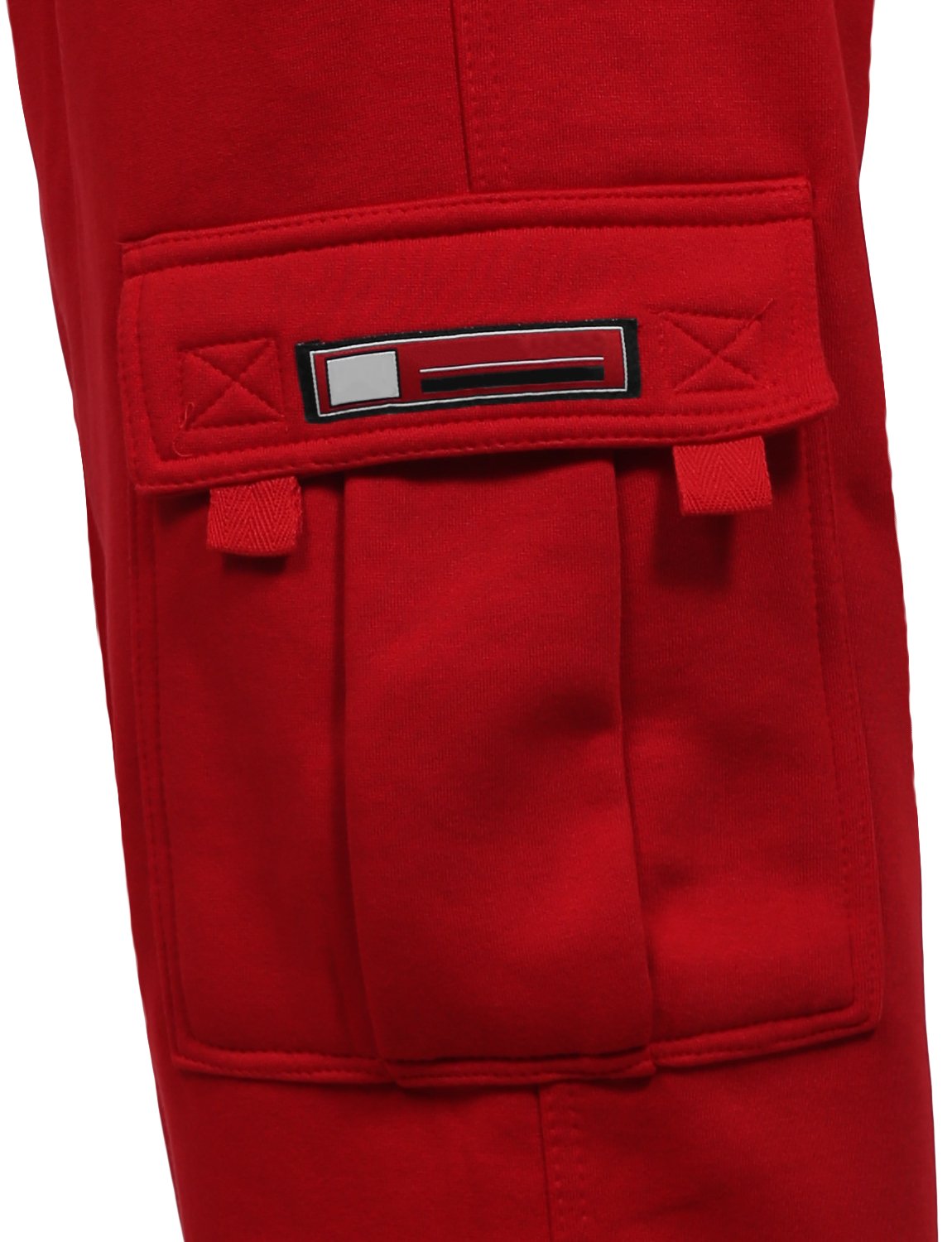 NE PEOPLE Men’s Cargo Pants – Lightweight Comfy Jogger Sweatpants Fleece Elastic Waistband Workout Casual Active Sports NEMP17 Red 4XL