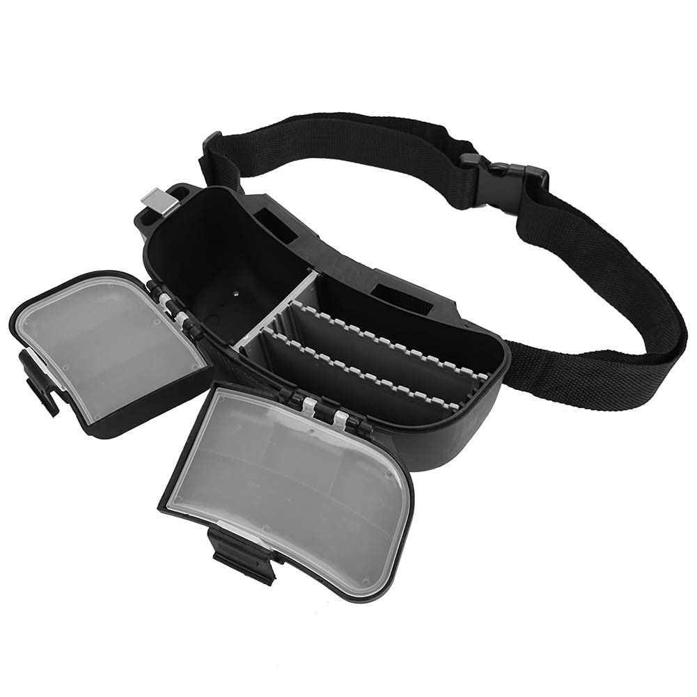 Yeuipea Fishing Lures Box, Portable Fishing Lures Box Waist Pack Adjustable Belt Fishing Tackle Storage Kit