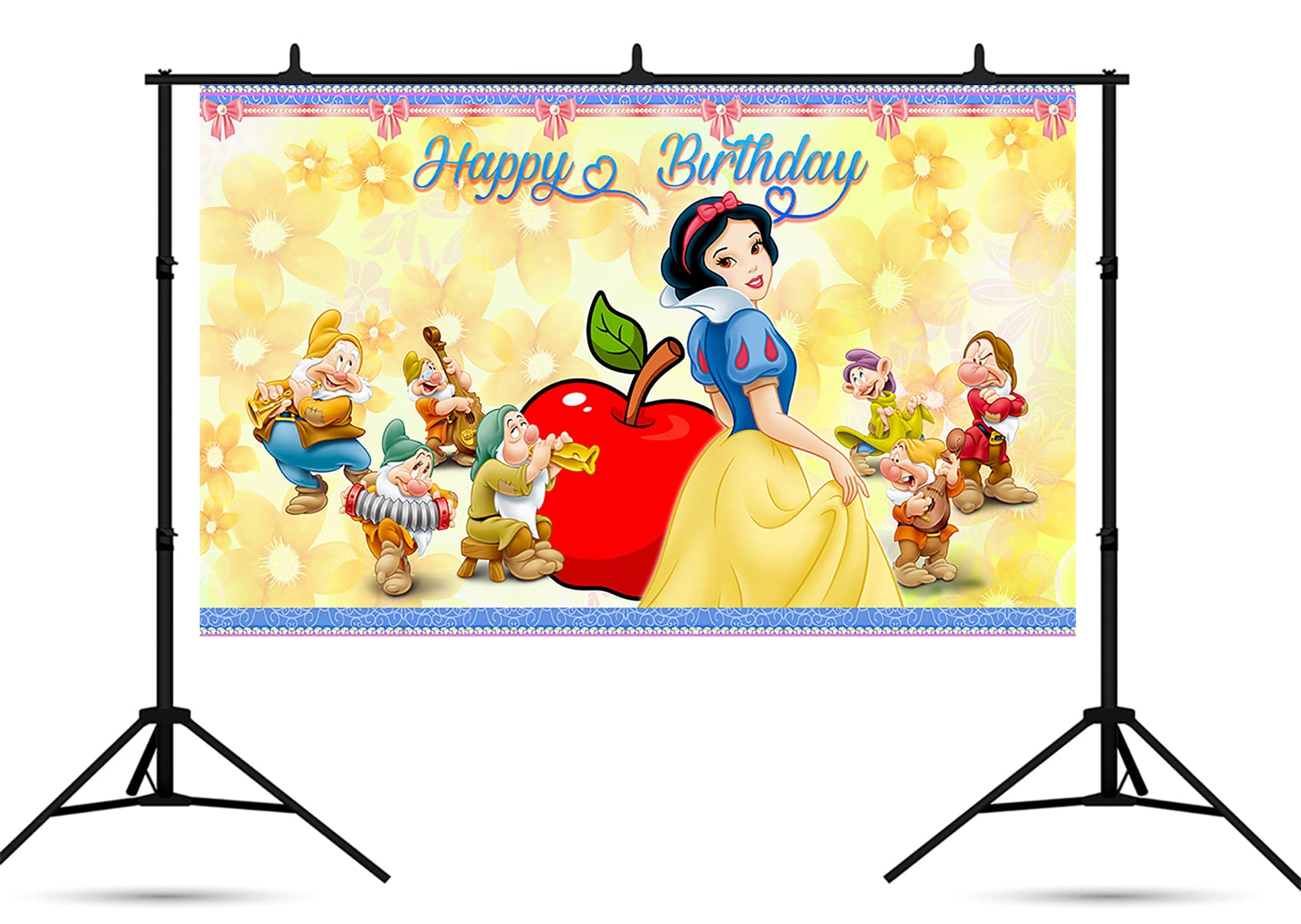 Princess Backdrop for Snow White Theme Birthday Party Supplies 5x3ft Snow White Theme Banner for Party Cake Table Decorations Baby Shower Banner