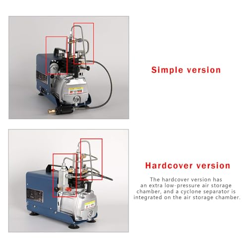 YONG HENG High Pressure Air Compressor Pump,Adjustable Control with Auto-Stop 110V 30Mpa Electric Air Pump Air Rifle PCP 4500PSI Paintball Fill Station for Fire Fighting and Diving