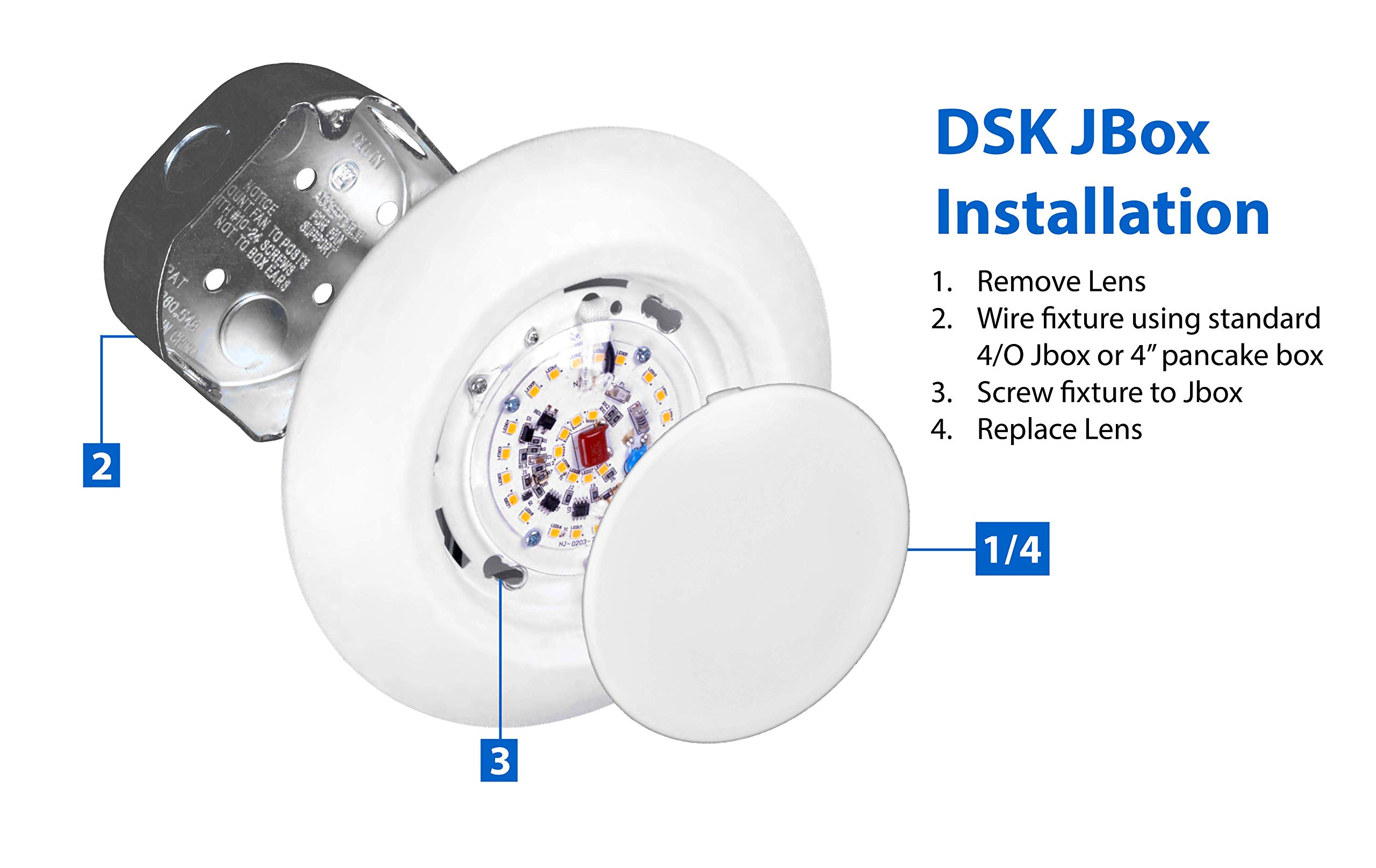 NICOR Lighting DSK562081203KWH LED Downlights, White