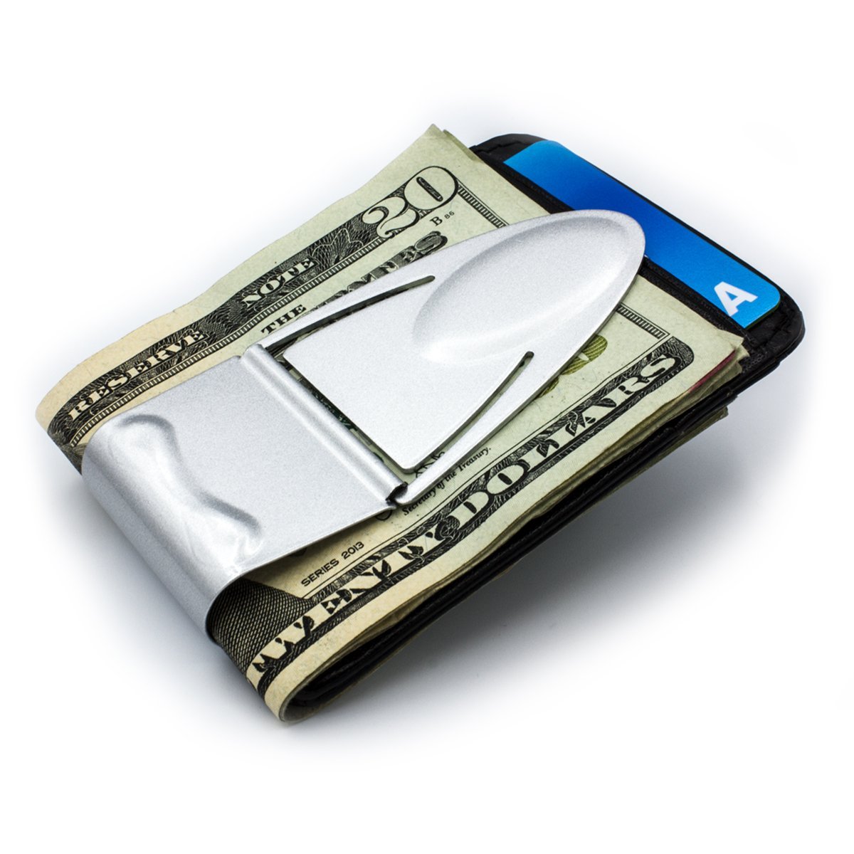 Money Clamp Geneva Silver Titanium
