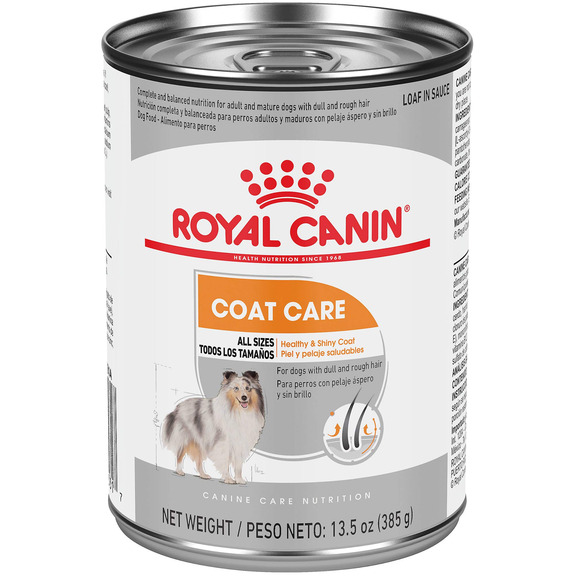 Royal Canin Coat Care Wet Dog Food, 13.5 oz cans 12-count