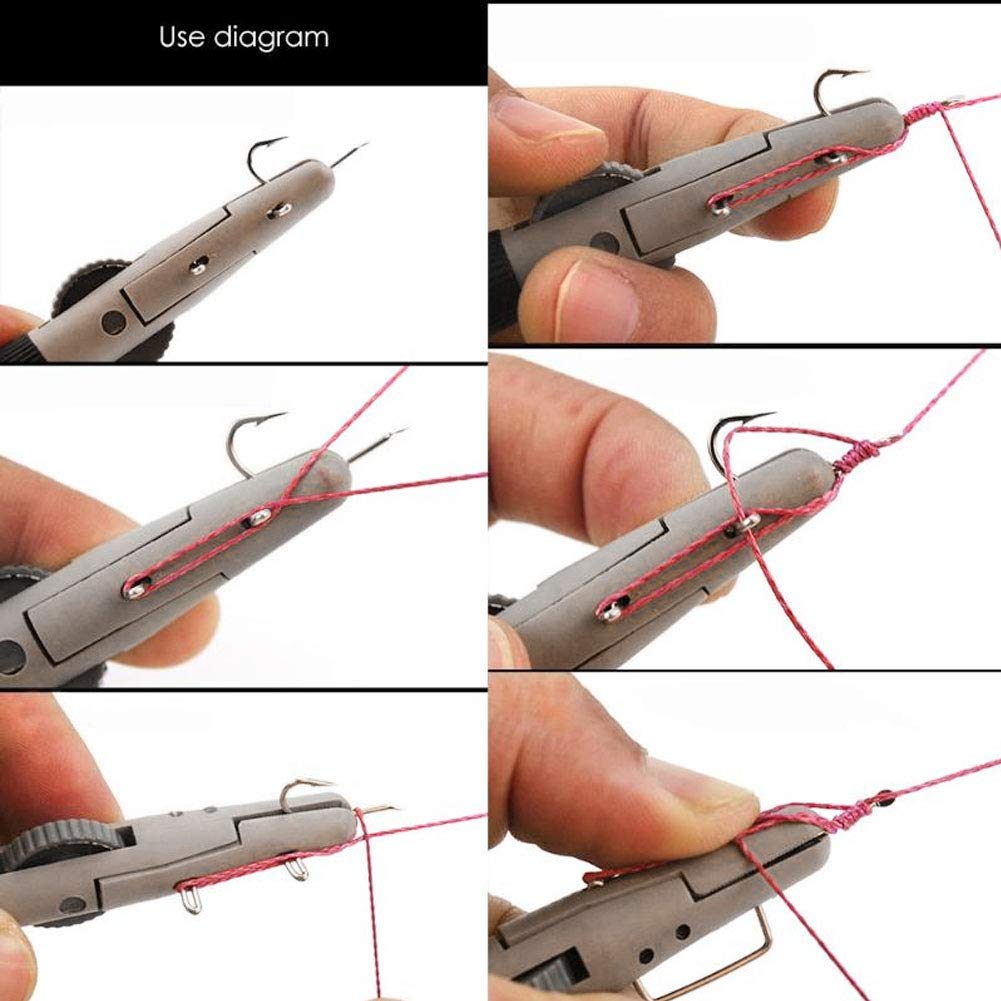 Yeuipea Fishing Line Tie Tool,Manual Fishing Hook Tier Line Tying Tool with Sub line Single Hook Fast Knot Tyer Tools