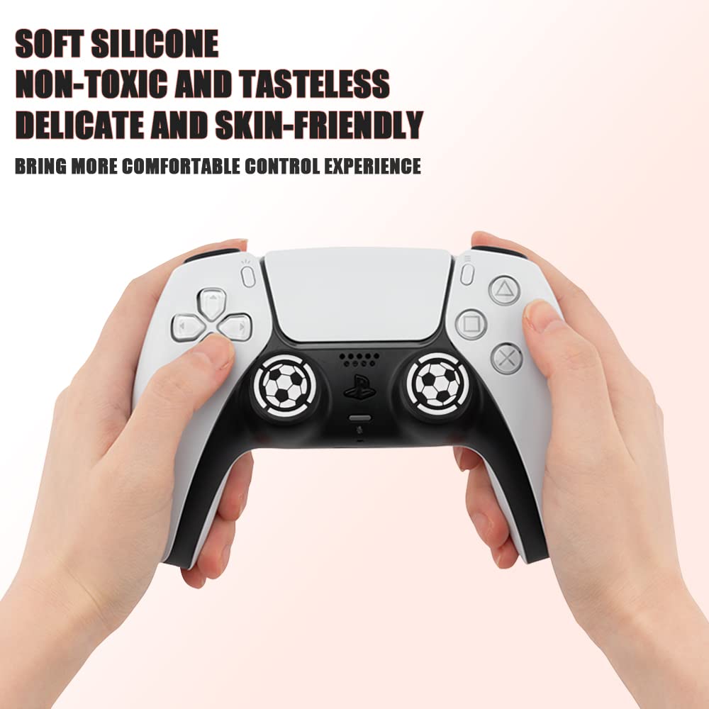 VGBUS 4Pcs Analog Thumb Grip Stick Cover, Dualsense Wireless Controllers Game Remote Joystick Cap, Non-Slip Silicone Handle Protection Cover for PS5/PS4/Xbox one/360/Nintendo Switch PRO (2)