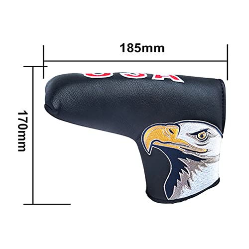 PINMEI Golf Blade Putter Cover Golf Putter Headcover Synthetic Leather Closure for Scotty Cameron Odyssey Blade Taylormade Ping (Blue)