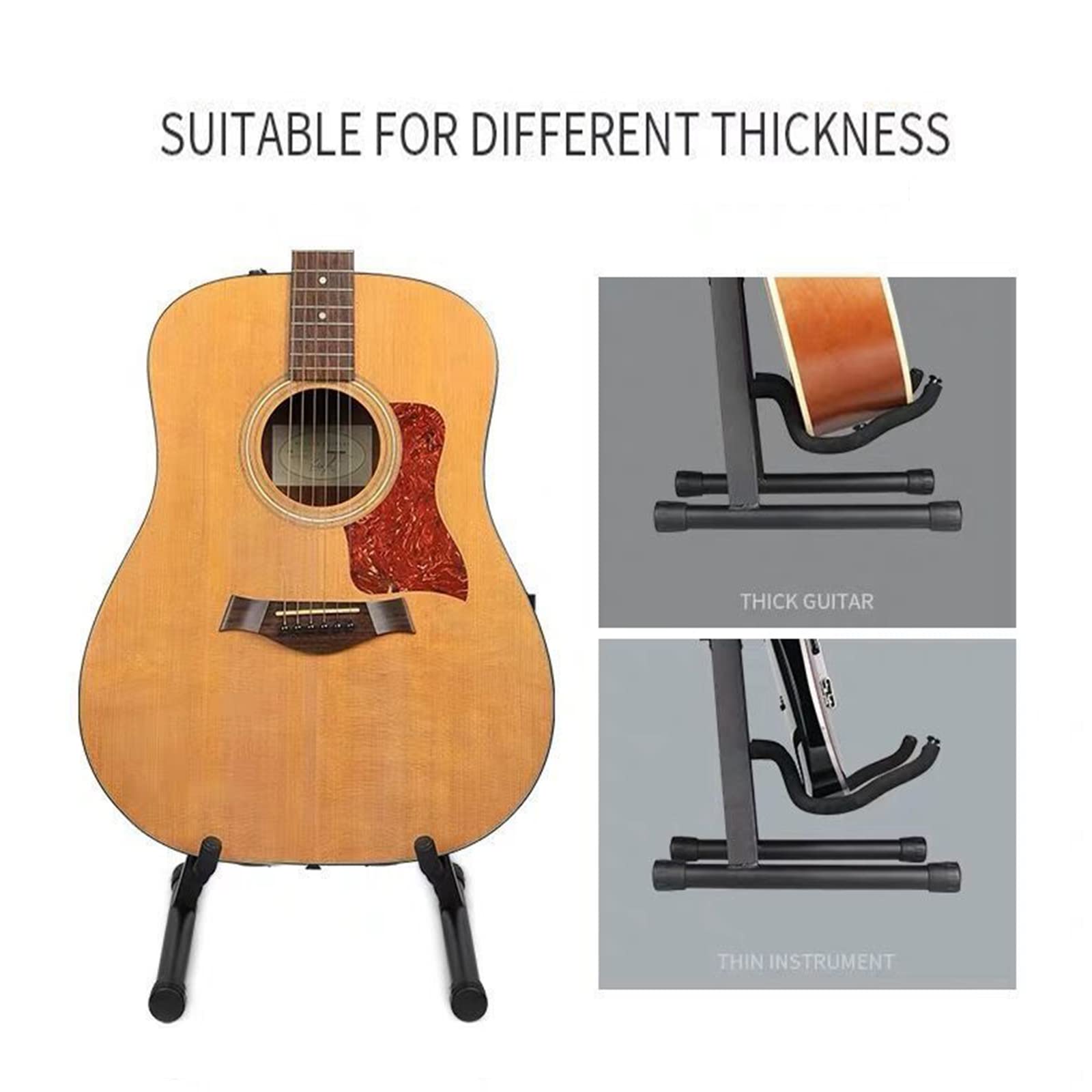 tinglion Folding A-frame Guitar Stand, Universal Floor Stand ,With Shock-Absorbing Support Arms, Non-slip Foot Pads,for Classical Guitar,Bass Guitar,Electric guitars, Ukulele etc