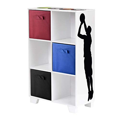 Rack Furniture 10" Fabric? Storage Bin (Pack of 10) (Orange)