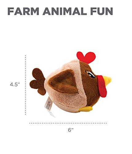Outward Hound Fattiez Chicken Plush Squeaky Dog Toy, XS
