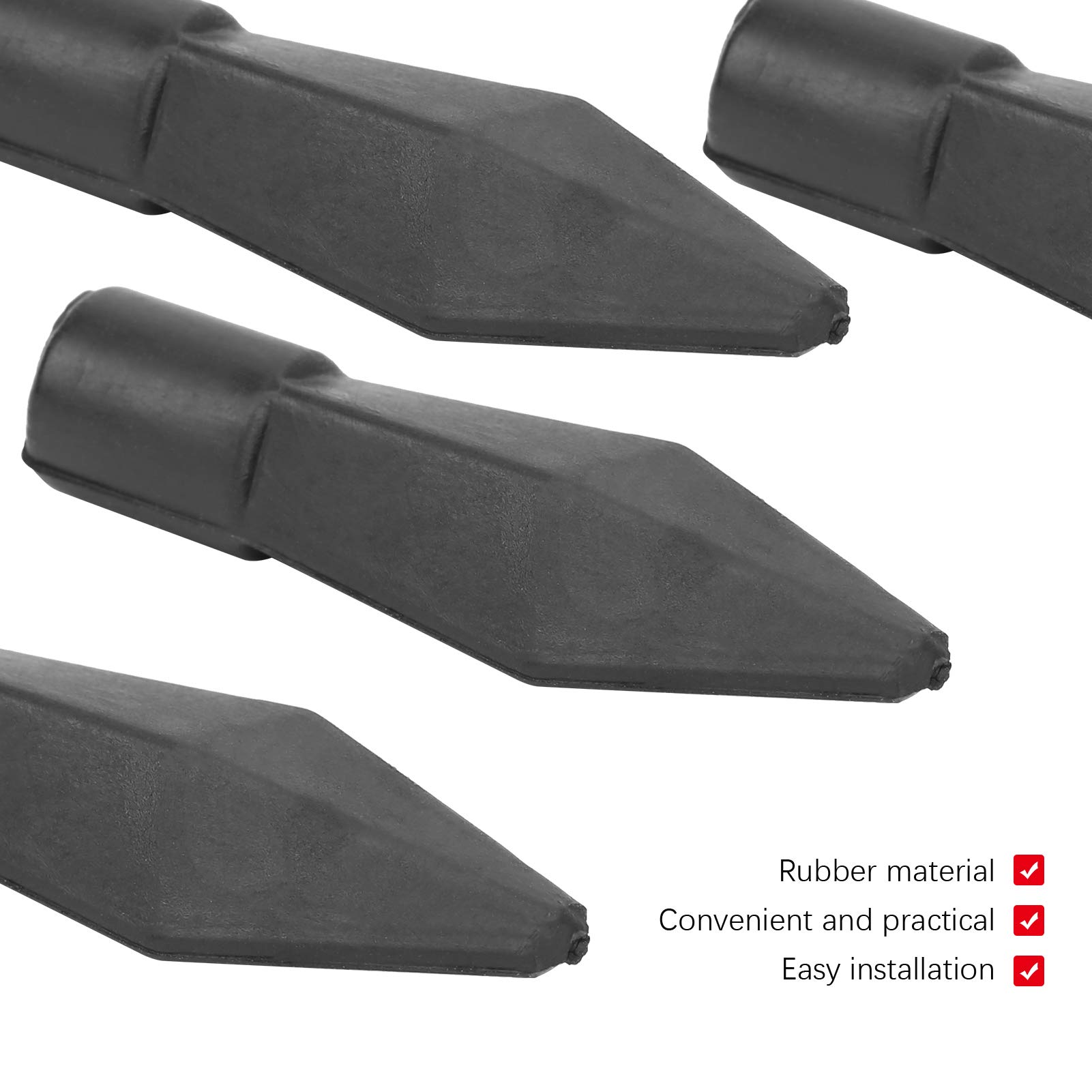 Ruiqas 30pcs Black Screw Rubber Soft Arrowhead Safety Arrows Tips for Outdoor Shooting Practice Entertainment