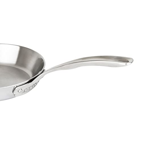 Viking Culinary Contemporary 3-Ply Stainless Steel Fry Pan, 8 Inch, Ergonomic Stay-Cool Handle, Dishwasher, Oven Safe, Works on All Cooktops including Induction