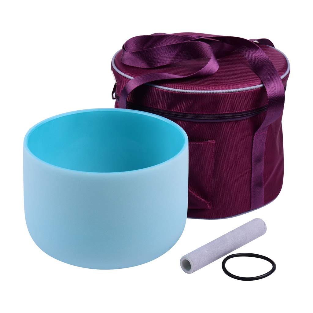SXNBH 8/9/10 Inch Crystal Singing Bowl G Note with Mallet Rubber O-Ring Storage Bag for Musical Healing Meditation Yoga Home (Size : 10 Inch)