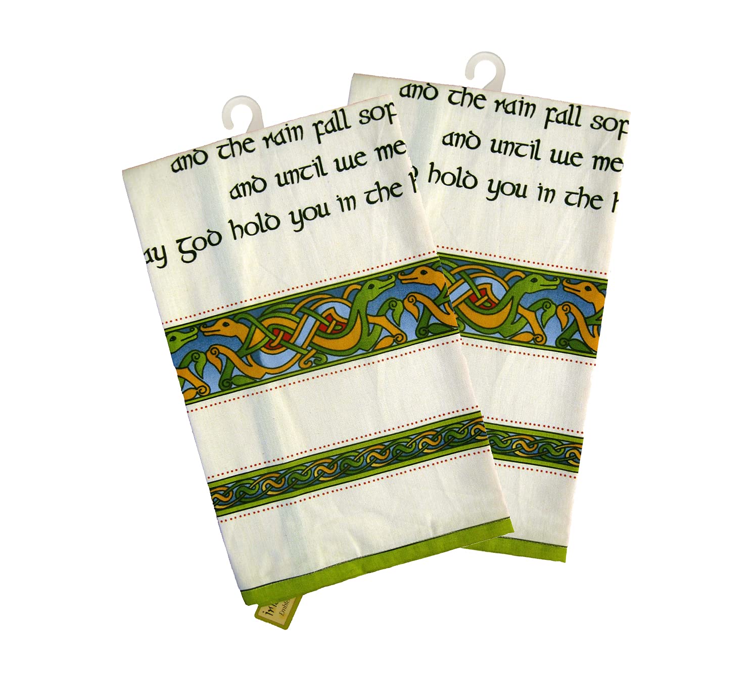Royal Tara Set of 2 Tea Towel Irish Blessing-Irish Weave