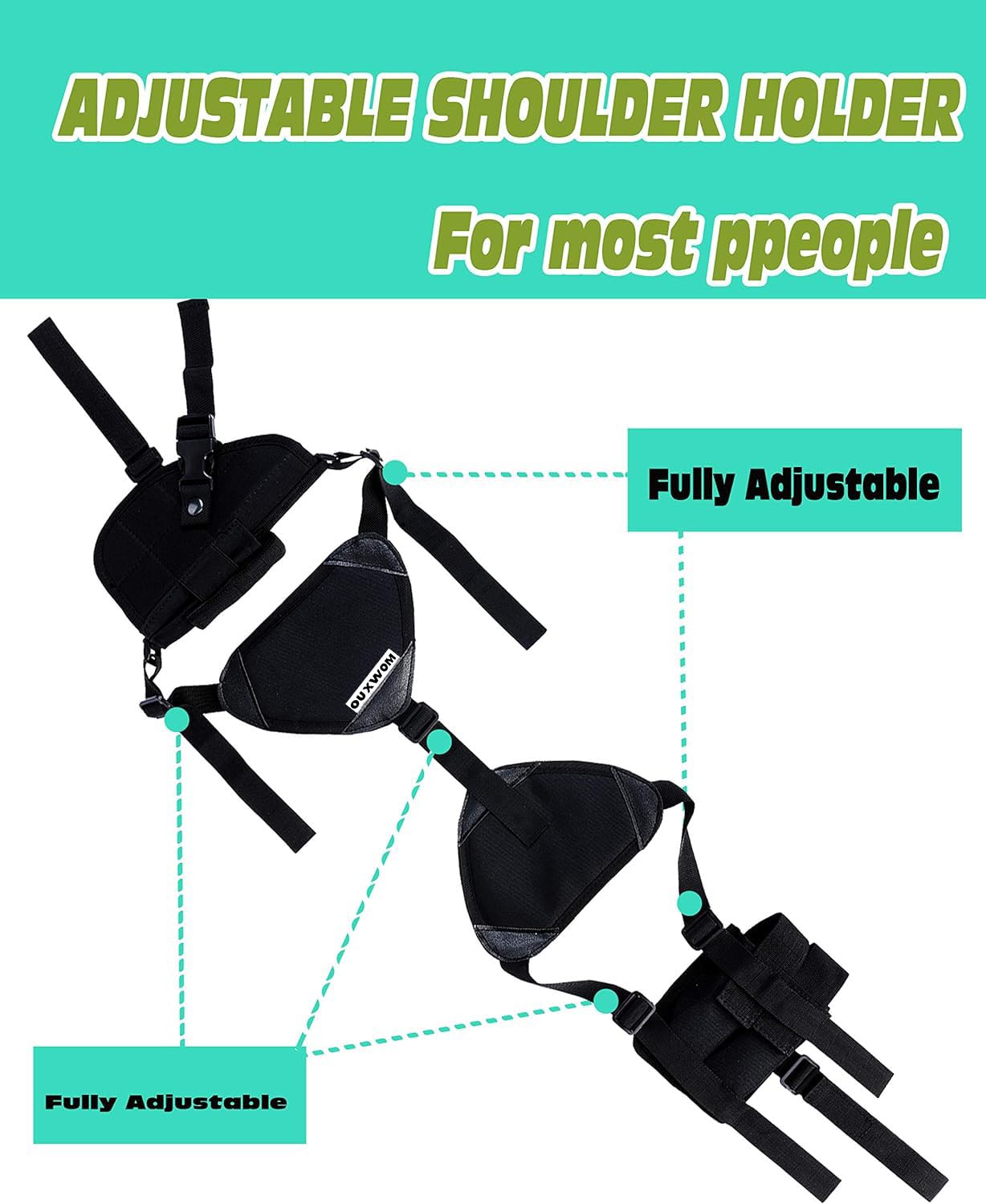 OUXWOM Gun Holster-Fits Compact to Large Handguns Concealed Carry Shoulder Holster with Magazine Pouch for Right and Left Hand Gun Accessories Holsters
