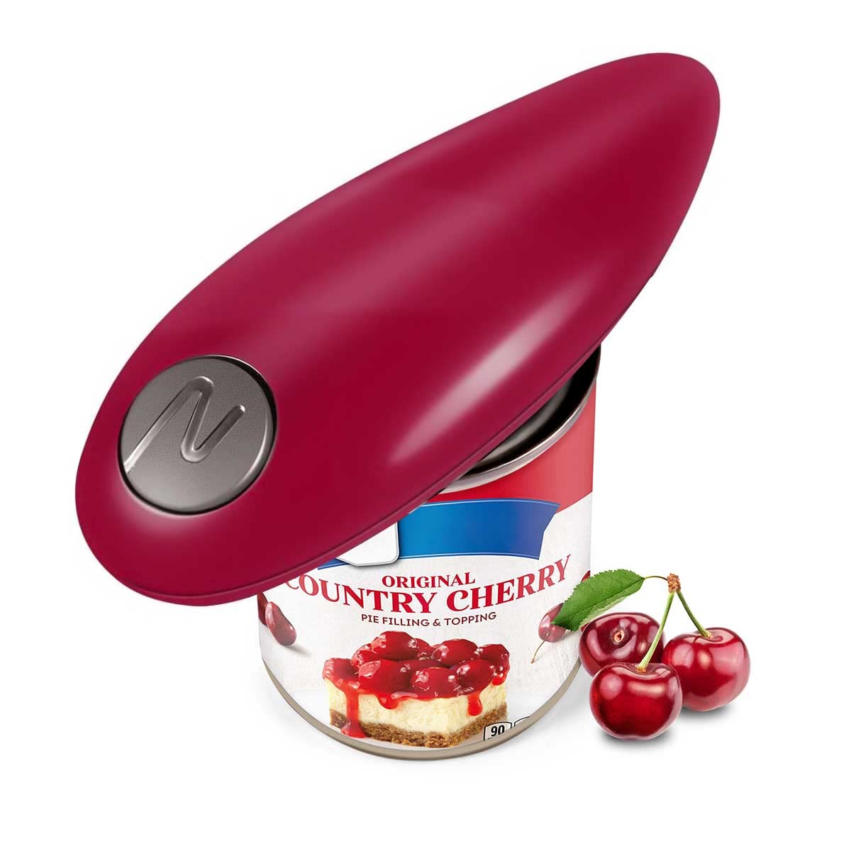 One Touch Electric Can Opener,No Sharp Edges Can Opener for Almost Size Cans,Smooth Edge,Food Safe and Battery Operated Automatic Can Opener,Senior with Arthritis,Best Gift for Women