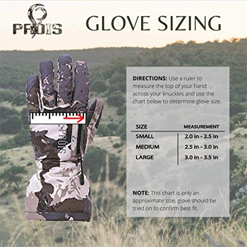 Prios Dionla Gloves - Insulated Women’s Hunting Accessory, Veil Cumbre Camouflage, Waterproof, Touch Screen Compatible