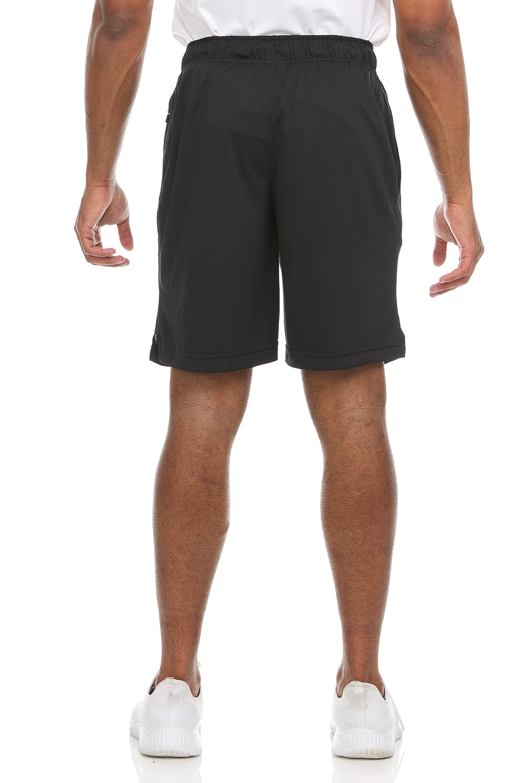 Spalding Mens Repel Performance Basketball Short with 9" Inseam, Black, L