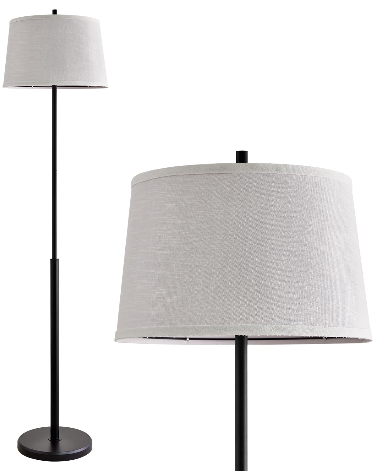 Oneach 61.75" Arch Floor Lamp for Living Room LED Tall Standing Light Black