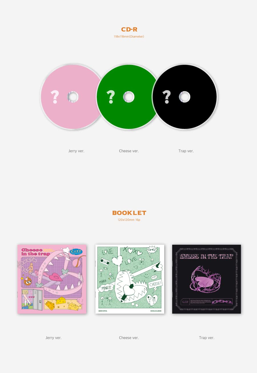 RBW Entertainment MAMAMOO MOONBYUL - C.I.T.T(Cheese in the Trap) 2nd Single Album K-pop Sealed (Trap ver.), 142 x 124 x 10 mm