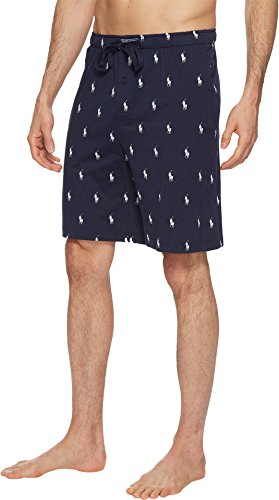 Polo Ralph Lauren Underwear Men's Jersey Knit Sleep Shorts, Cruise Navy, Blue, Graphic, S