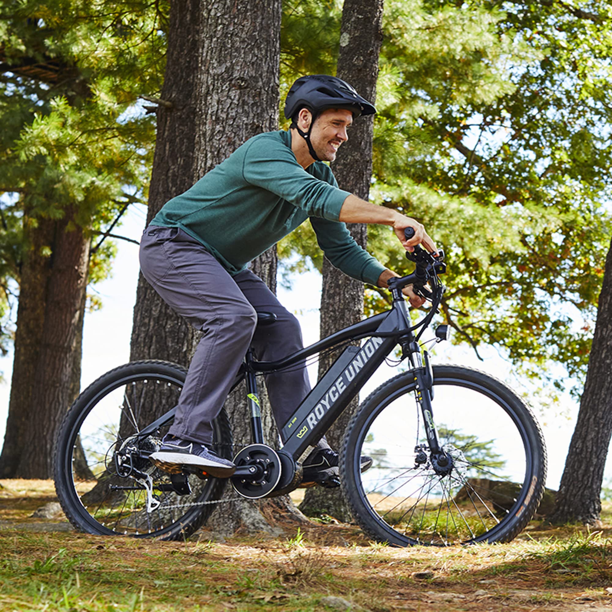 ROYCE UNION RTE 26” Electric Mountain Bike, Pedal Assist to 20MPH, Matte Black, 8 Speed, Removable 36V 10.4AH Lithium Battery