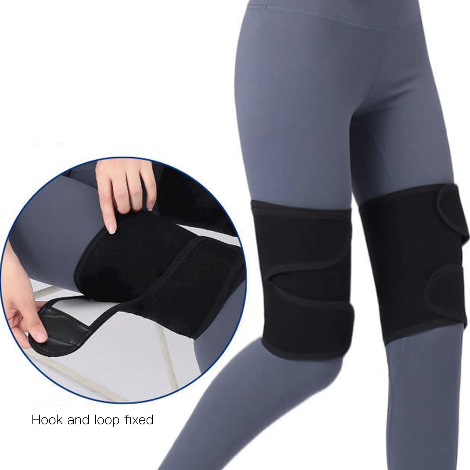 Thigh Sleeve, Washable Thigh Support Hook And Loop Injury Recovery for Gym Fitness for Daily Exercise