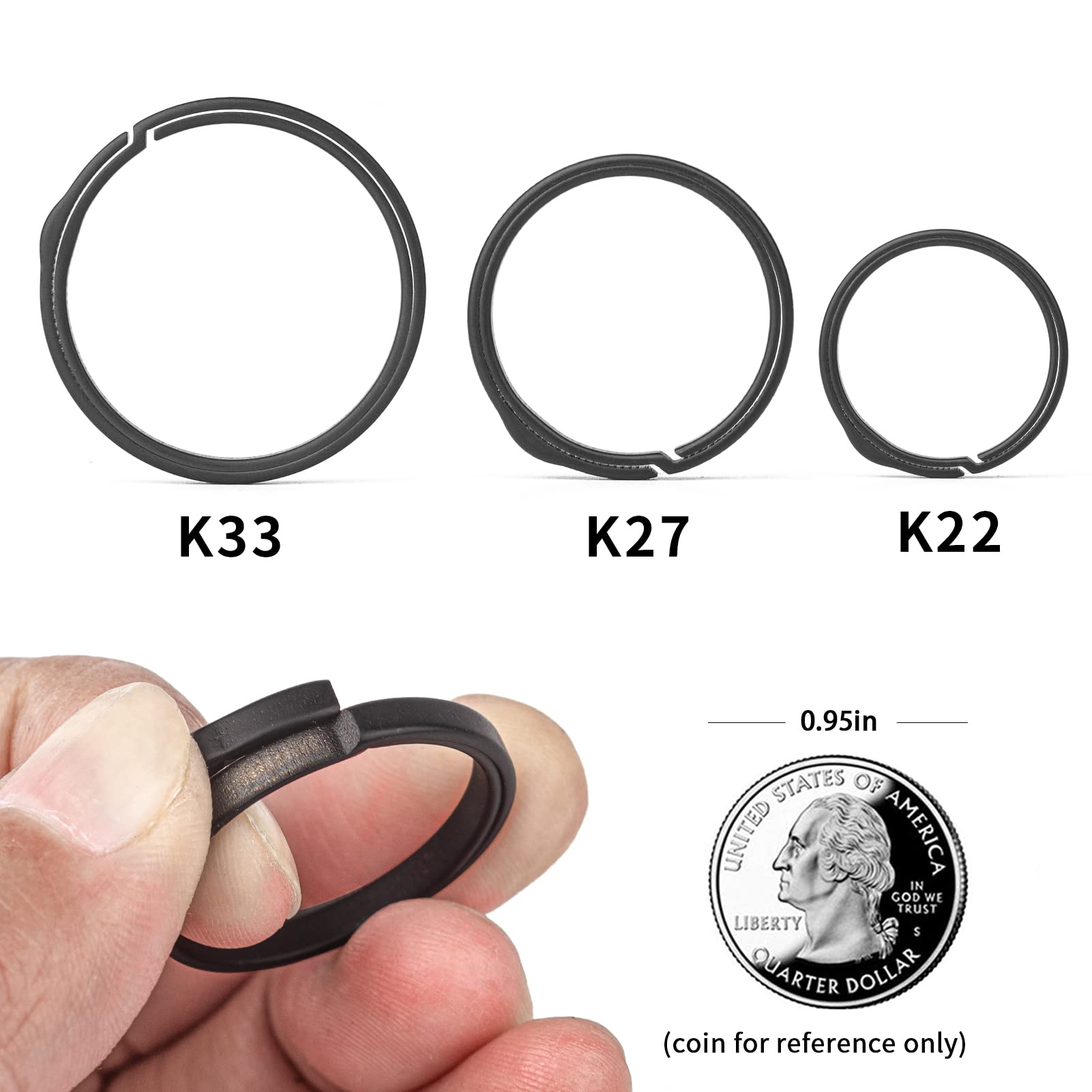 TISUR Mini Titanium Key Rings,Small Carabiner Keychain Clip Quick Release Key Chain Connector Keychain Accessories for Car