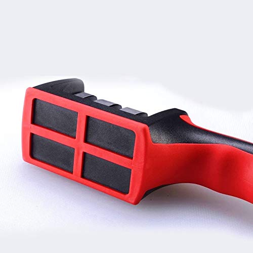 Professional knife sharpener, manual three-level professional kitchen knife sharpener, the best straight edge knife sharpener, easy to use, sharp, quick repair, red and black combined