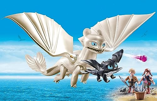 Playmobil How to Train Your Dragon III Light Fury with Baby Dragon & Children