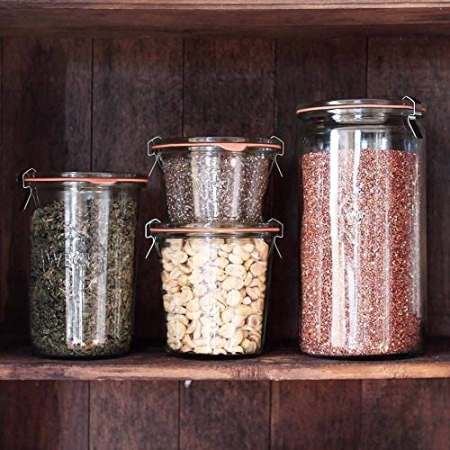 VERSAINSECT β 1.5L Glass Jars with Large Storage Capacity β Preserving Jars with Airtight Lids Suitable for Pickling β Heat Resistant Canning Jars - Microwave Safe - (1 Jar with Glass Lid) 54 fl. oz