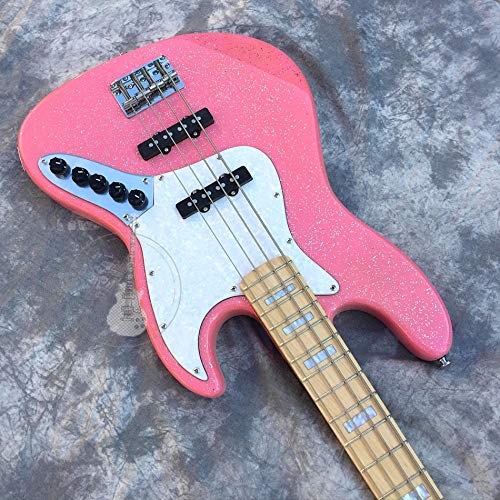 SRLIWHITE Guitar Electric Guitar Electric Guitar Pink 4 String Bass Guitar Classical Guitar Strings (Color : Guitar, Size : 41 inches)