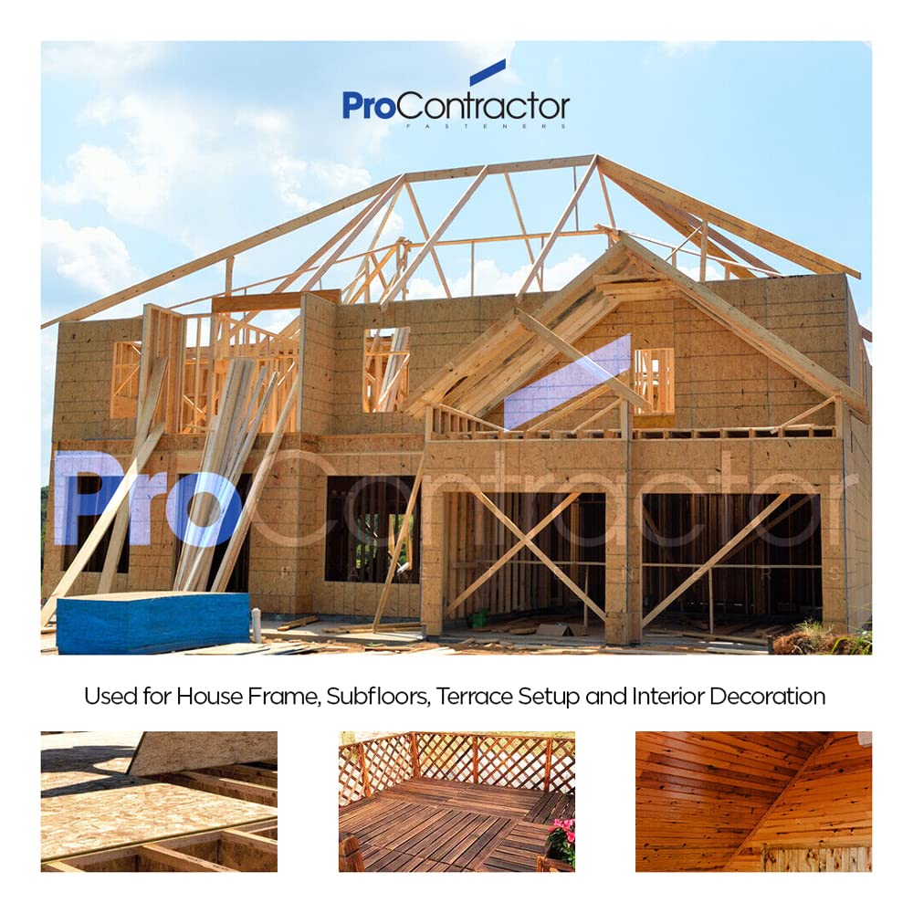 Pro Contractor Fasteners 21 Degree, 3 Inch x .131 Inch Bright, Smooth Shank Plastic Collated Framing Nails, For 20 to 22 Degree Plastic Collation Framing (500 Per Box)