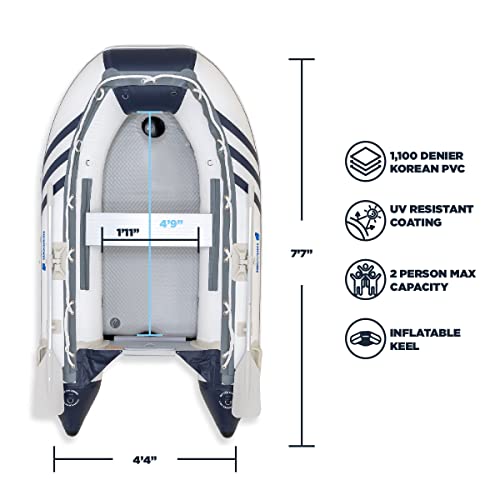 Newport Carmel Drop Stitch Air Mat Floor Inflatable Tender Dinghy Boat (7-Feet 7-Inch)
