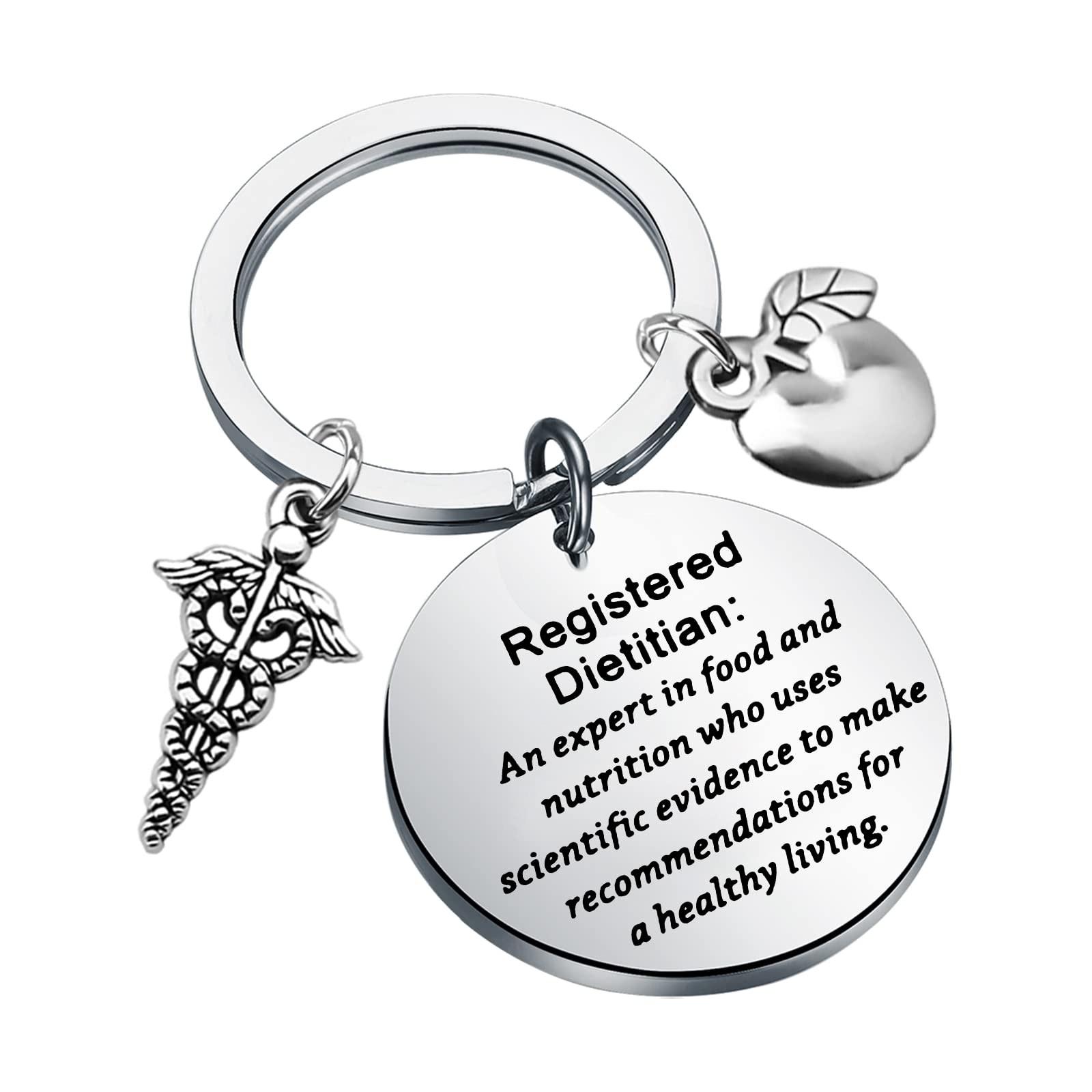TGBJE Dietitian Gift RD Registered Dietitian Gift Registered Dietitian Keychain Thank You Gift For Dietitian Nutritionist Gift (registered dietitian kc)