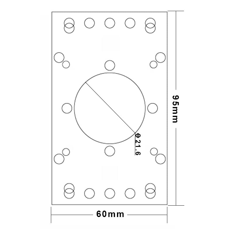 SZJLMKJ Arcade Joystick Flat Plate Converter Sanwa Mounting Plate Seimitsu Mounting Plate for Crown Fujin Alpha KAZE IL HAPP Joystick