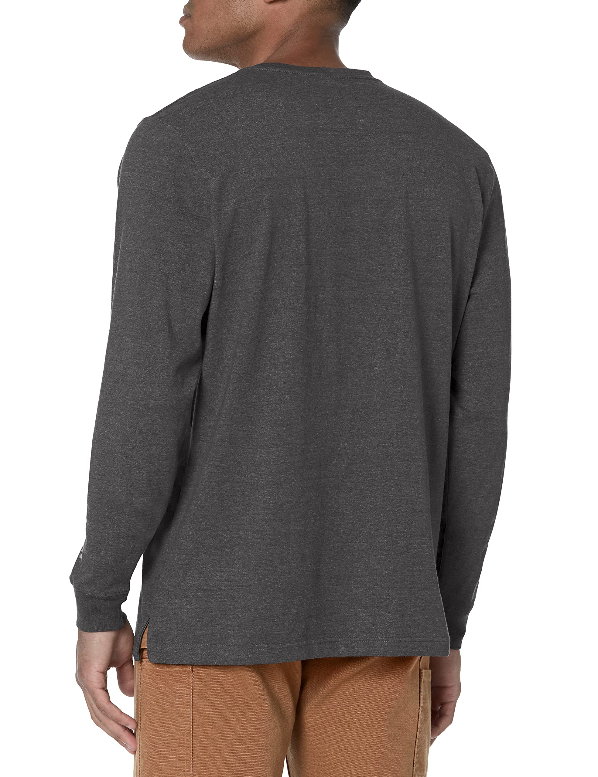 Timberland PRO Men's Base Plate Blended Long-Sleeve T-Shirt with Logo, Burnt Olive Heather, X-Large