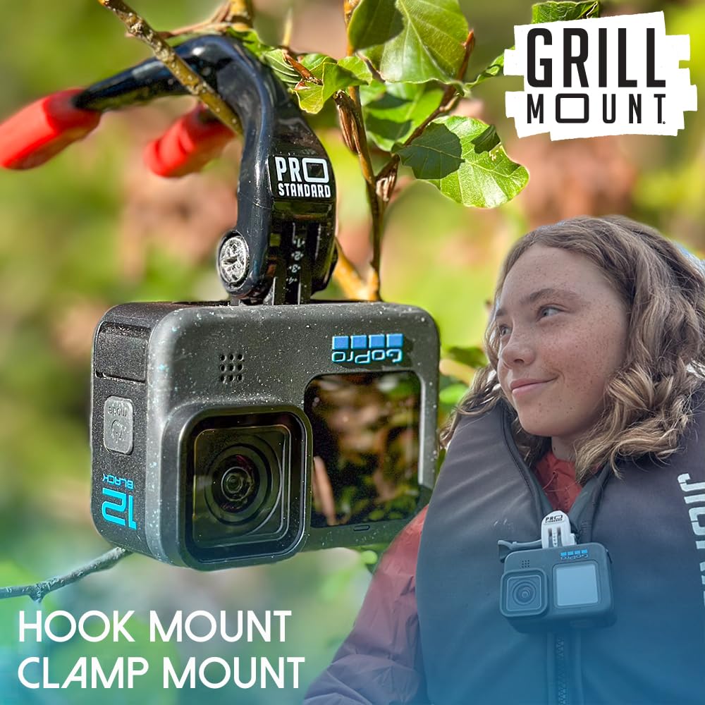 Pro Standard Grill Mount 3. 0 - The Best Mouth Mount Compatible with GoPro Cameras (Black/red)…