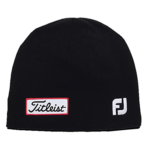 Titleist Merino Wool Mens Golf Beanie Black/White One Size Only