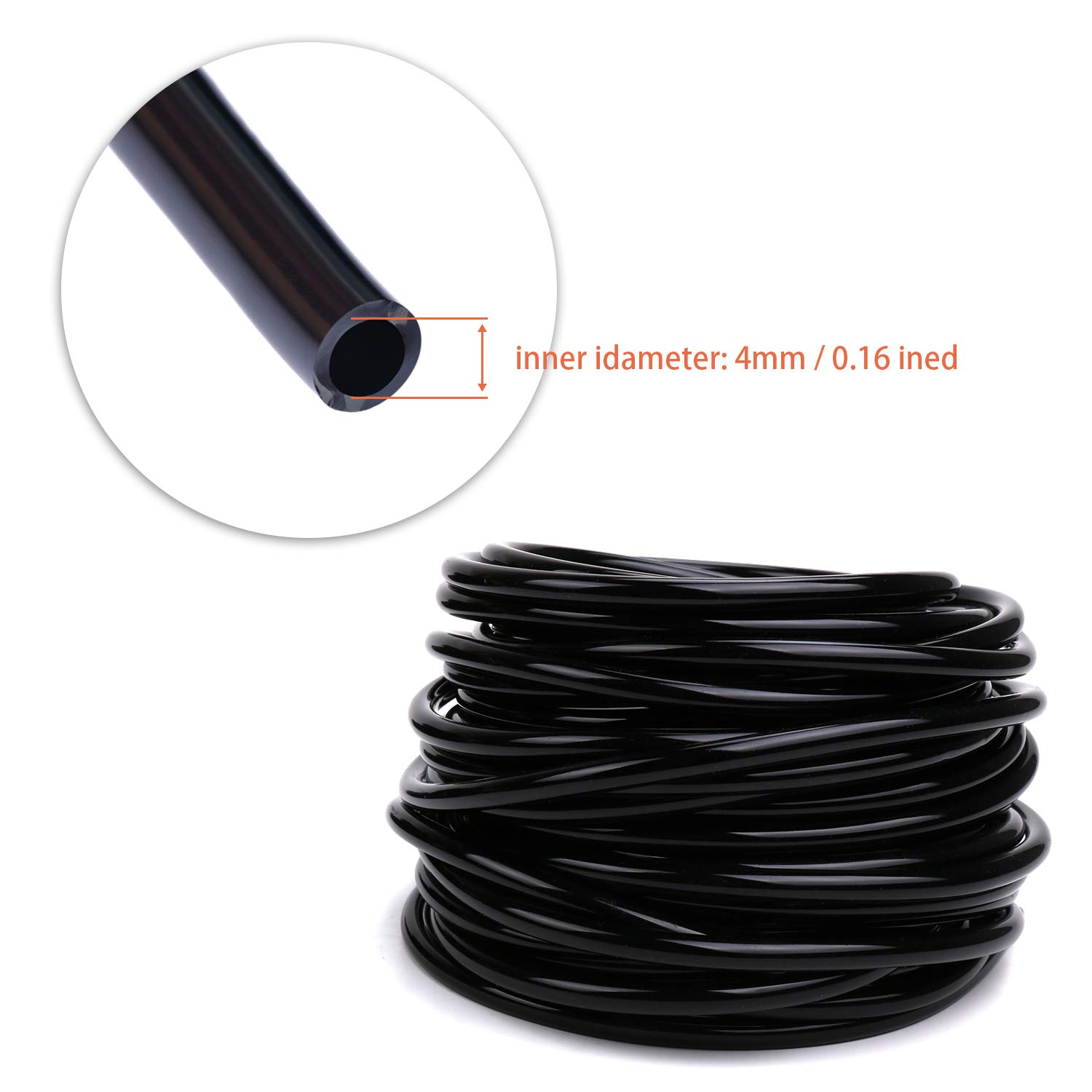 MultiOutools Garden Irrigation System,50FT Drip Irrigation Kits with 1/4 '' Blank Distribution Tubing Watering Drip Kit,DIY Saving Water Automatic Irrigation Equipment Set (1/4” tubing 50ft（Yellow）)