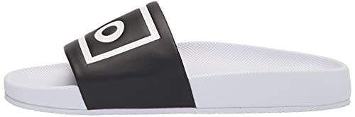 POLO RALPH LAUREN Men's Slide Sandal, Black/White, 11