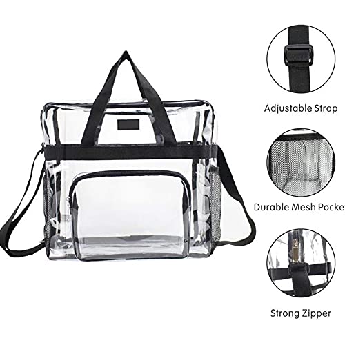 Portable Transparent Shoulder Crossbody Bag Tote Satchel Handbag for Women Lady